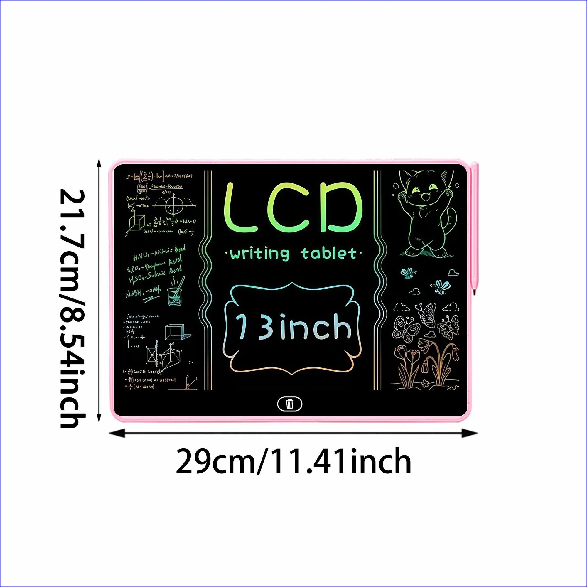 Новогодний ограниченный подарок: Электронная доска для рисования 11, 13, 16 дюймов стираемая, портативная, универсальна для подростков и взрослых, необходима для офиса и школы, граффити