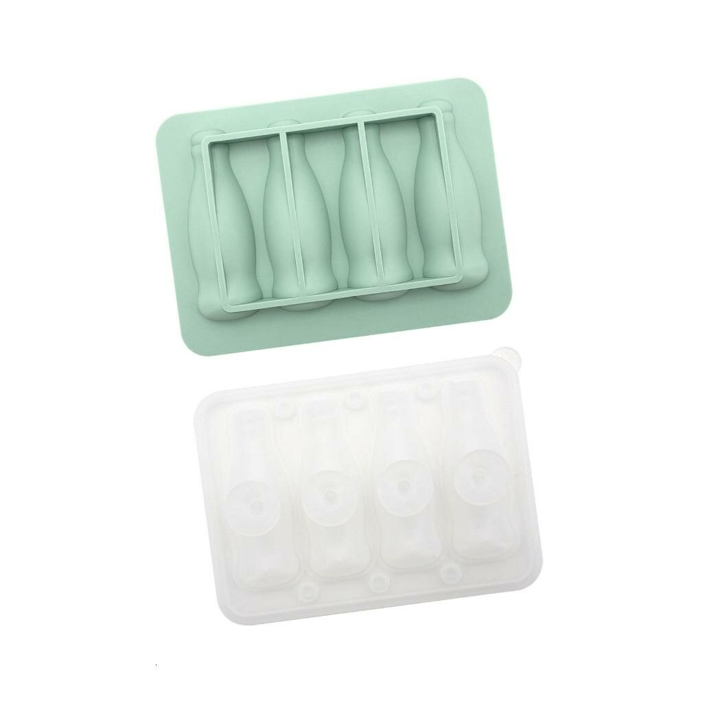 Силиконовая форма для льда в виде бутылки Coca-Cola, Зеленый