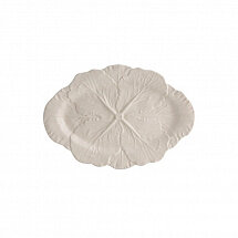 Блюдо овальное 43см."Cabbage" бежевое