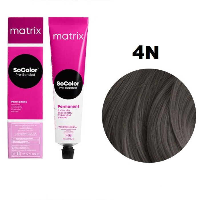 Matrix краска Socolor Pre-Bonded 4N шатен 90 мл Матрикс, профессиональная серия