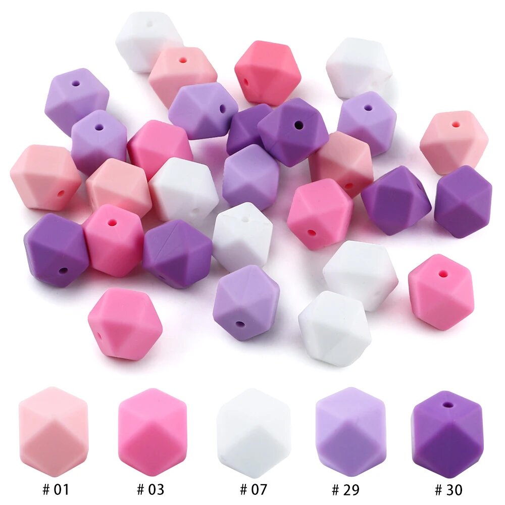 Силиконовые бусины 15шт, Цвет: 15pcs Z109-03