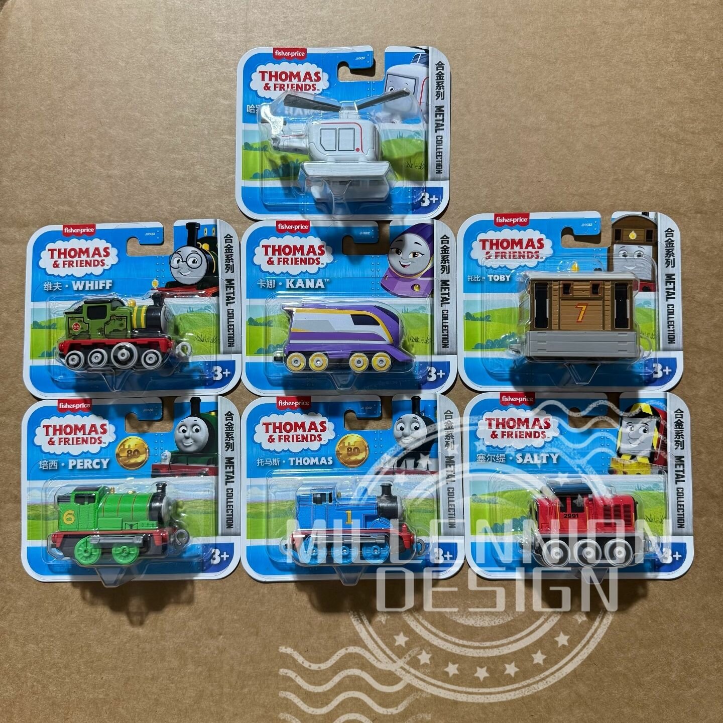 Thomas & Friends (Томас и его друзья) 2025, литой сплав 1:64(JHK82-набор из 7 штук)