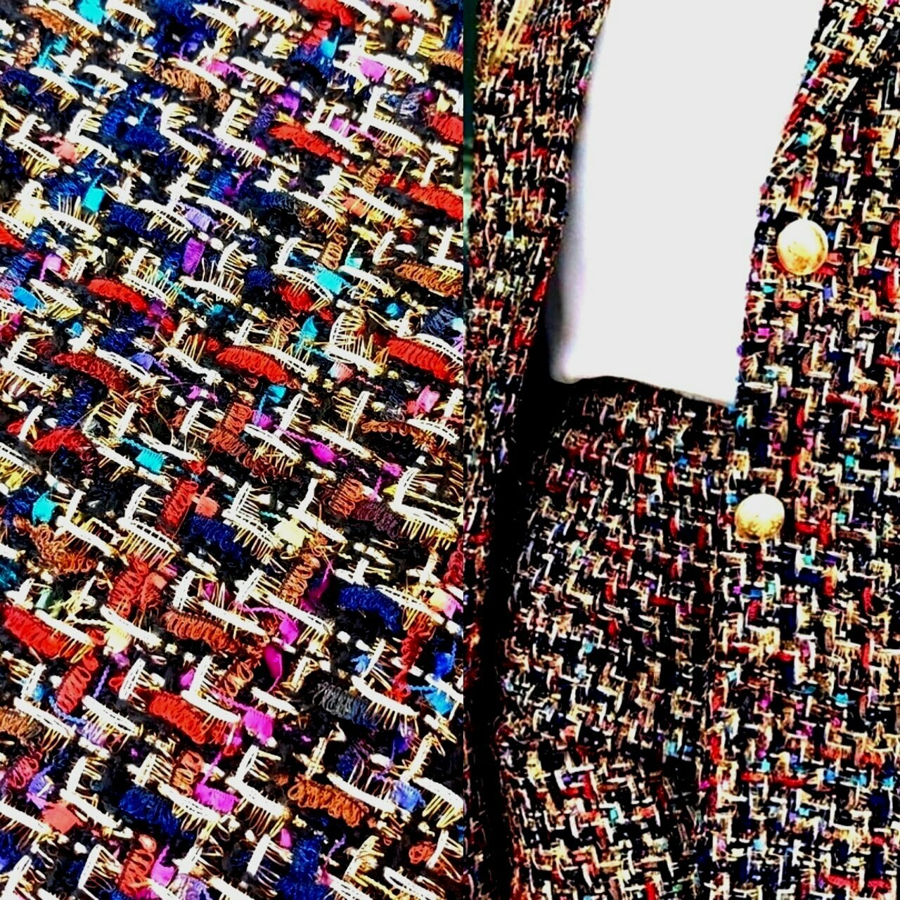 Твид Шанель Костюмно-плательный - Ткани ФанФан для шитья, рукоделия (отрез 1м * 1.5м)