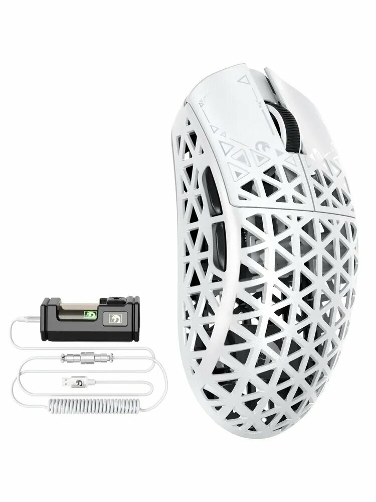 MAMBASNAKE Игровая мышь беспроводная M5Ultra, слоновая кость, белый