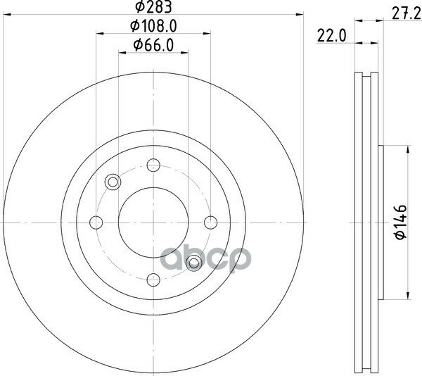 Диск тормозной передний Mintex арт. MDC814