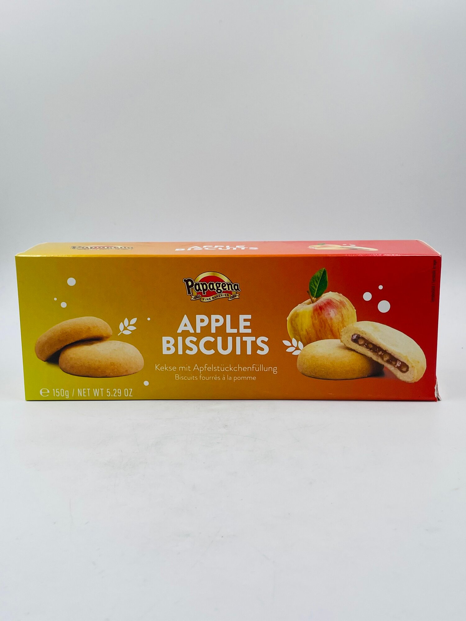Печенье Papagena Аpple Biscuits с яблочной начинкой, 150 г (Австрия)