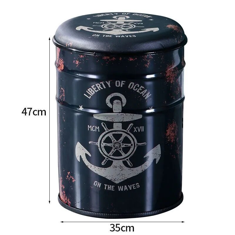 Табурет Liberty of Ocean 1 шт, высота 47 см, ширина 35 см, коричневый
