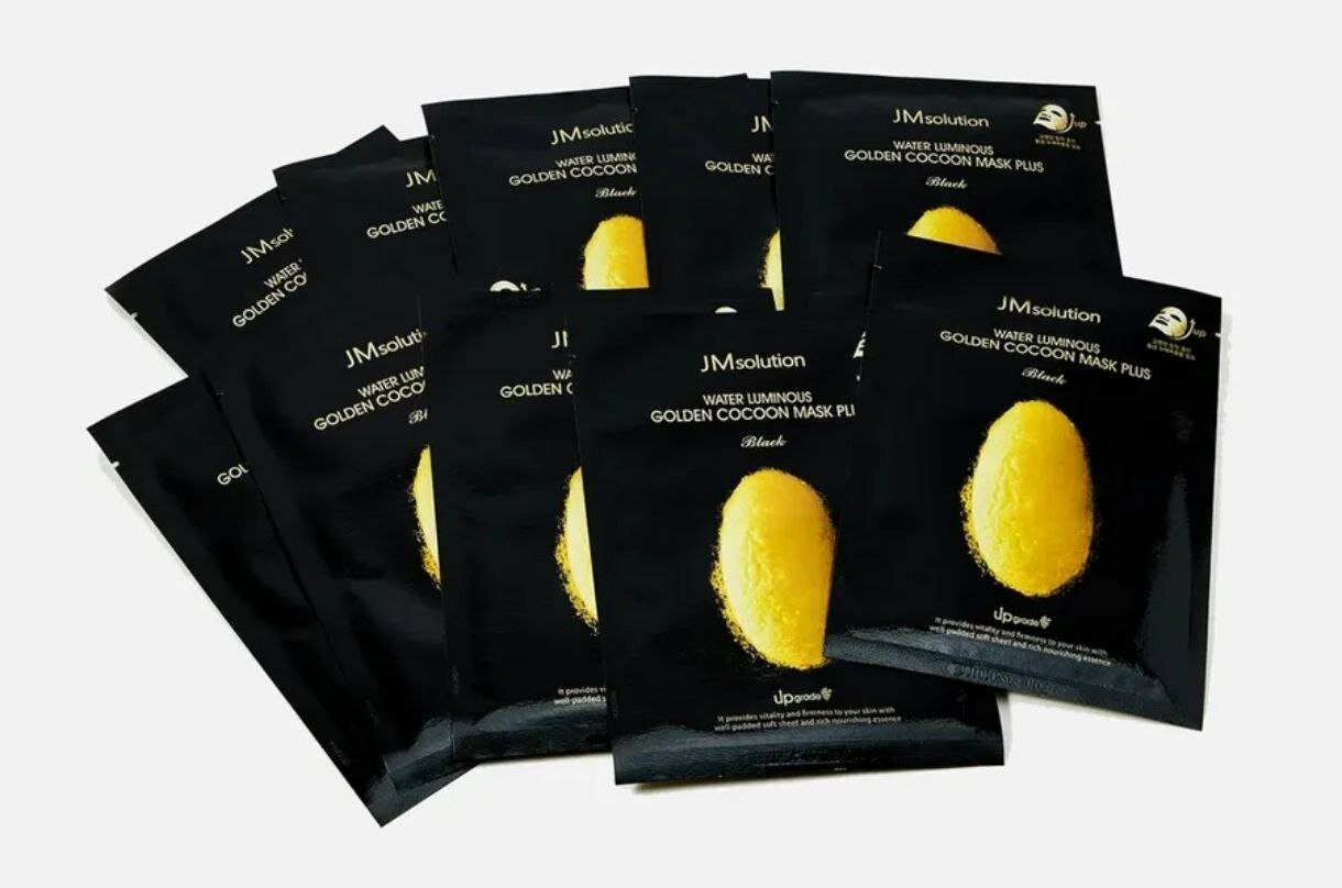 JMsolution. Тканевая маска с протеинами кокона золотого шелкопряда плюс WATER LUMINOUS GOLDEN, 45 мл