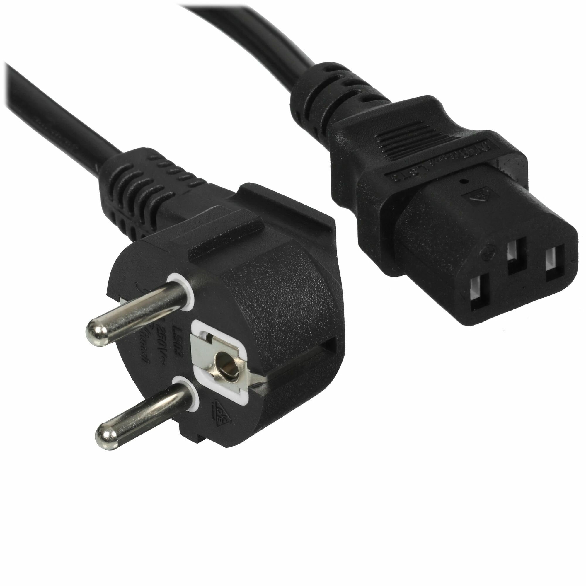 Кабель питания DEXP IEC C13 - CEE 7/7 1 кв. мм 1м черный