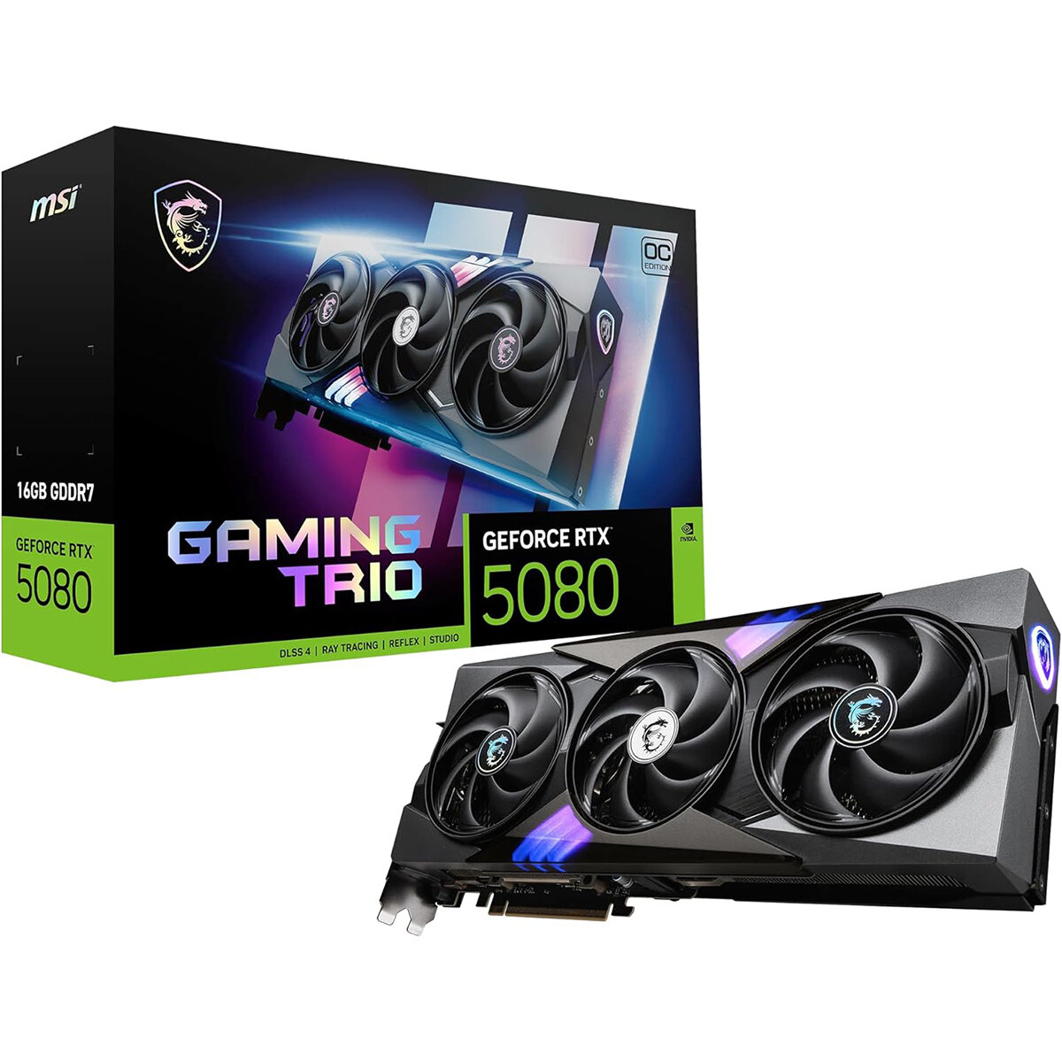 M SI GeForce RTX 5080 16GB GDDR7 256 Bit Gaming Trio OC Видеокарта