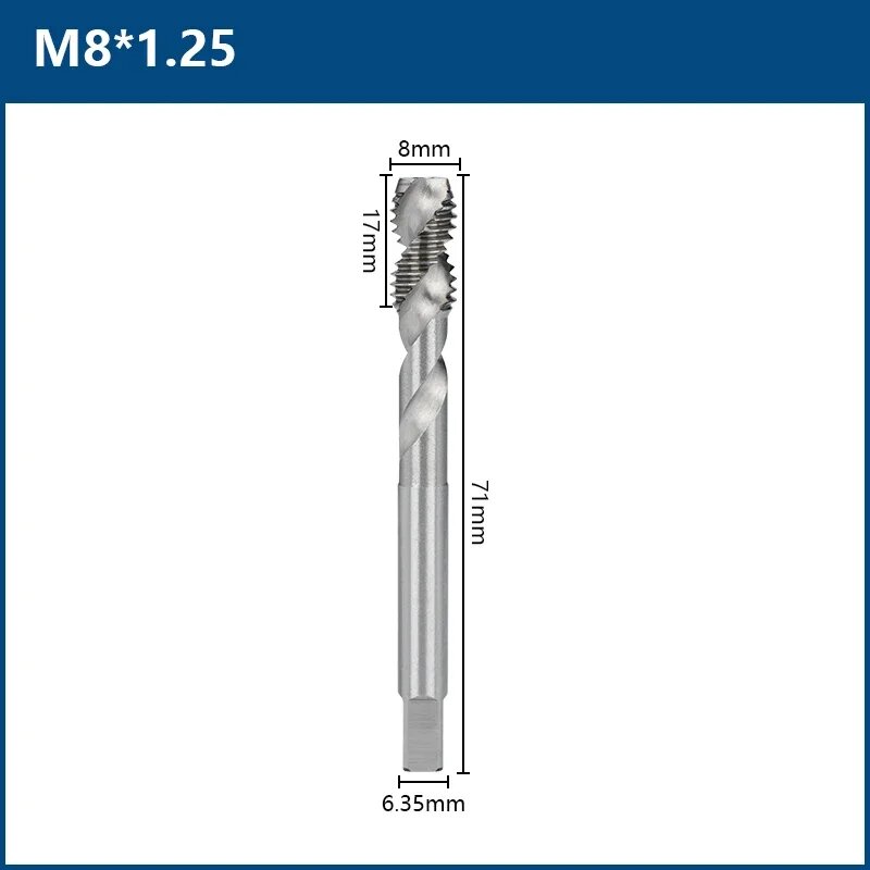 Метчик резьбы M8x1.25mm