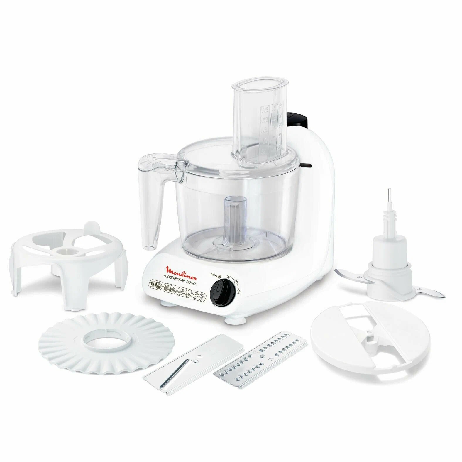 Кухонный комбайн Moulinex FP211110, белый, пластик, 1.5 л, 2 скорости