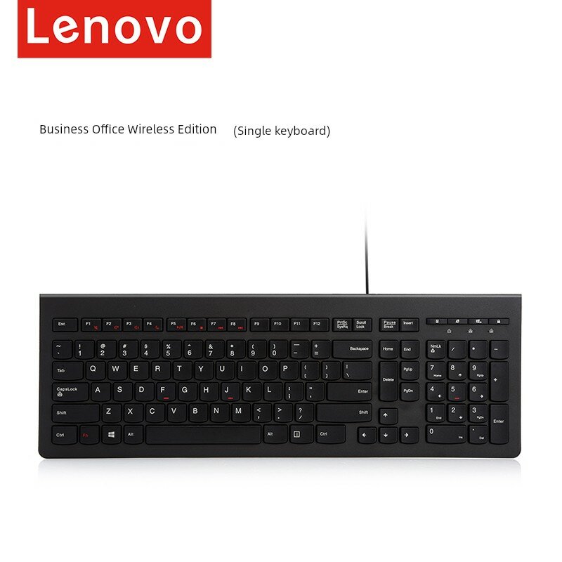 Lenovo M120K Проводная офисная клавиатура, тихая для ноутбука и настольного ПК