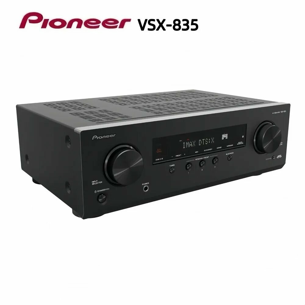 7.2-канальный ресивер Pioneer VSX-835, поддерживает Dolby Atmos, DTS: X, 8K HDR, Bluetooth, WIFI, черный