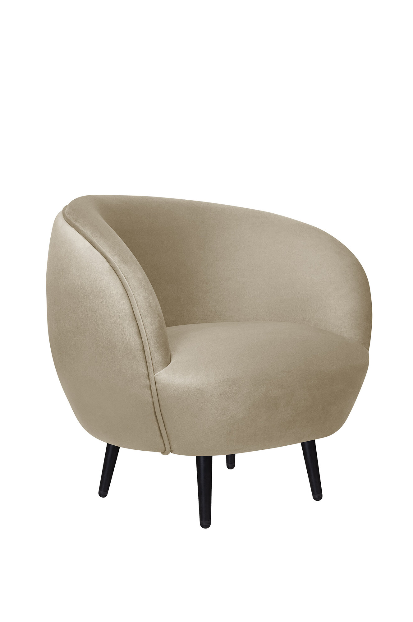 Кресло Mak-interior, Small Benee taupe, светло-коричневое на железных ножках черного цвета