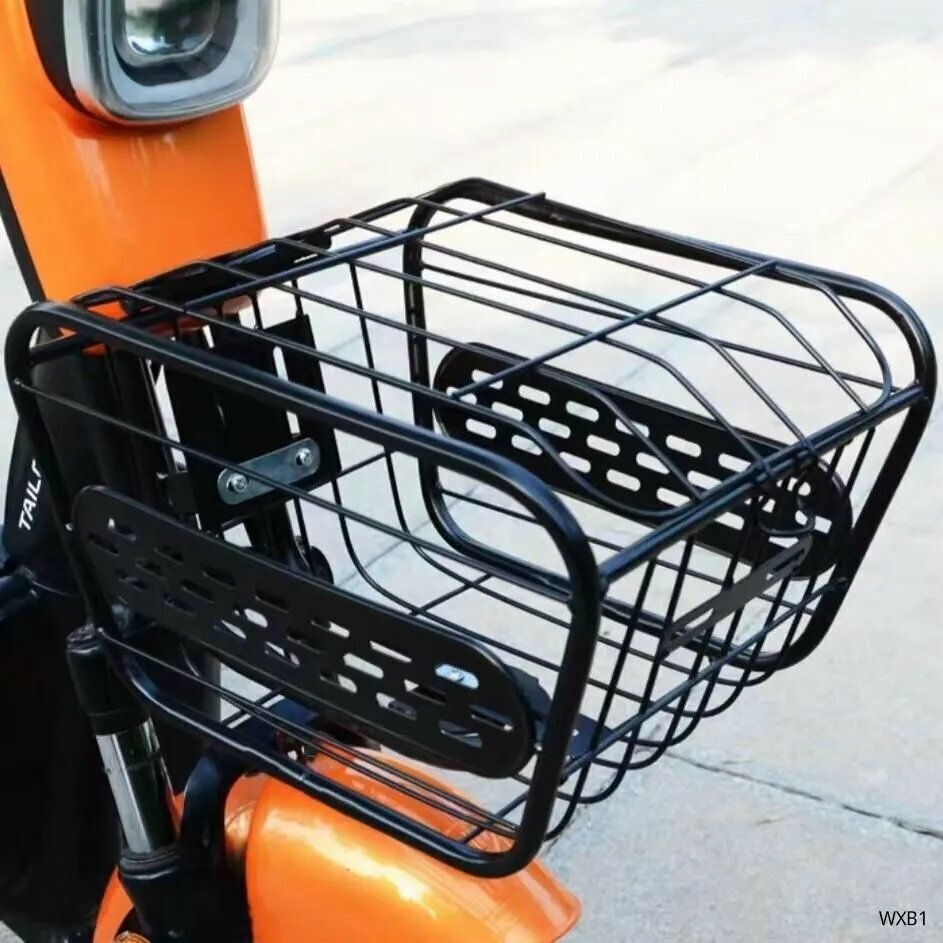 Велобагажник-корзина для электровелосипеда прочная и вместительная