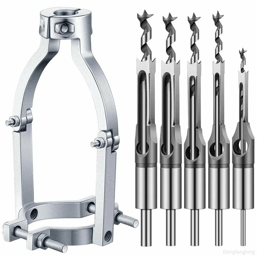 Адаптер и набор сверл для квадратных отверстий