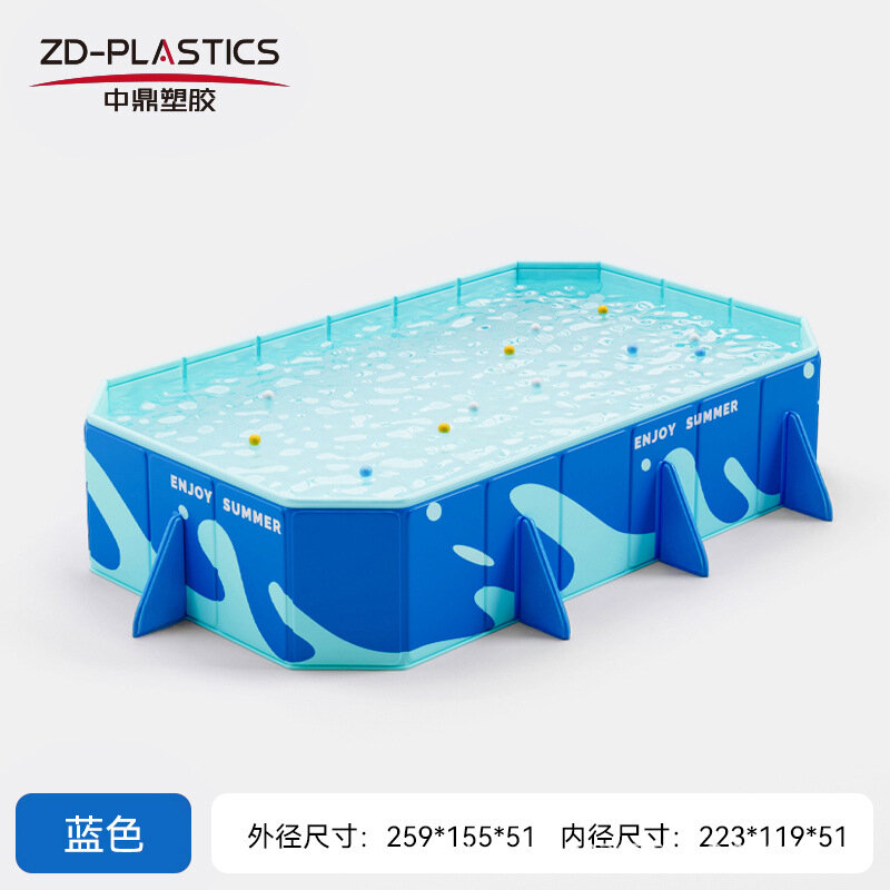 [2026] Детский домашний бассейн без надувных элементов, складной уличный бассейн с большим каркасом, семейный бассейн для малышей.