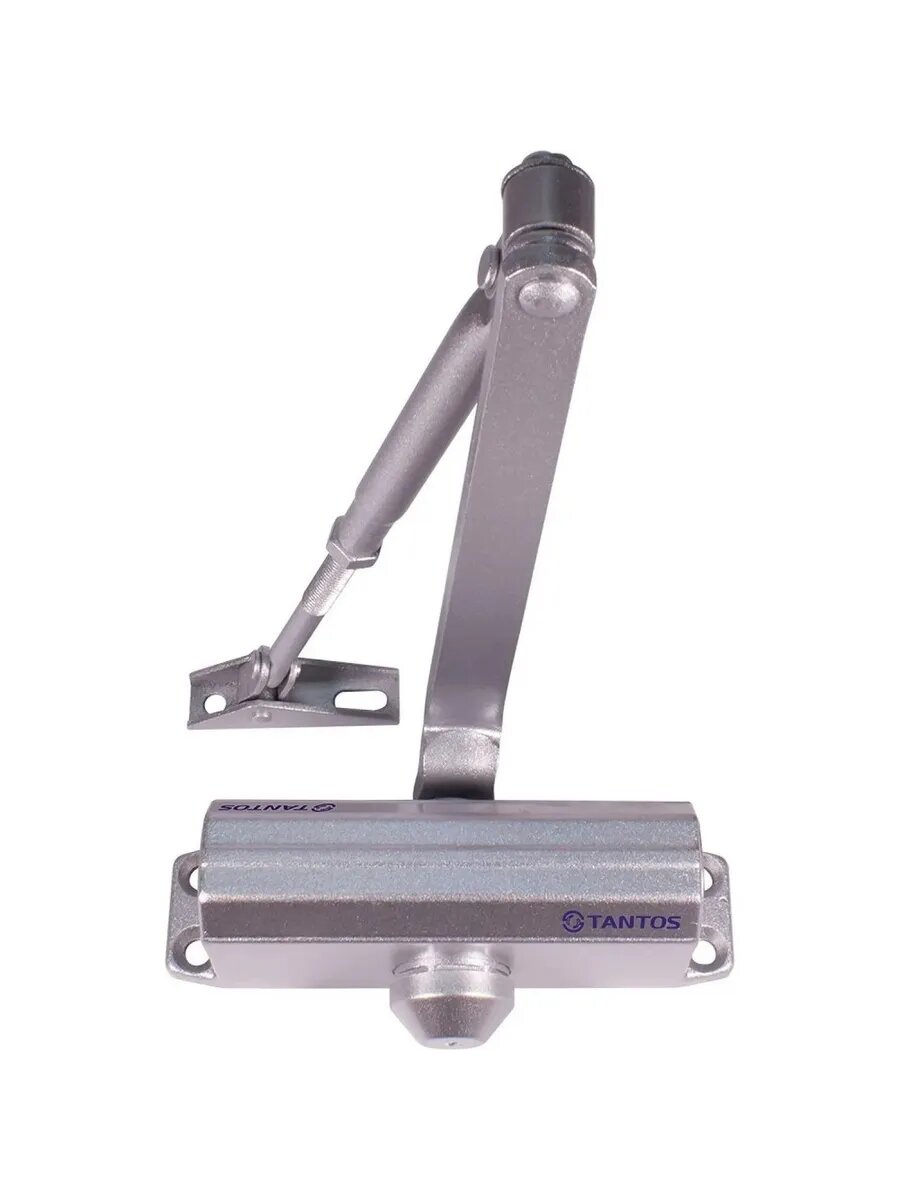 Современный доводчик для двери Tantos серебристый