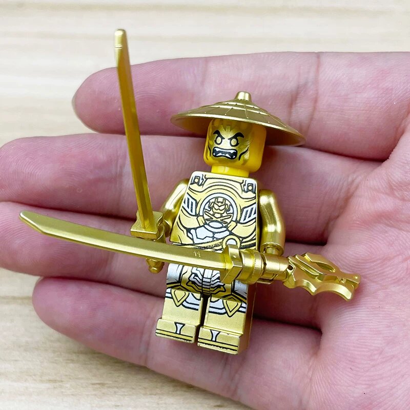 Золотая редакция Фигурка Вуджин Генерала 8-я модель, Сборные блоки Ninjago Образовательная игрушка для мальчиков 5-10