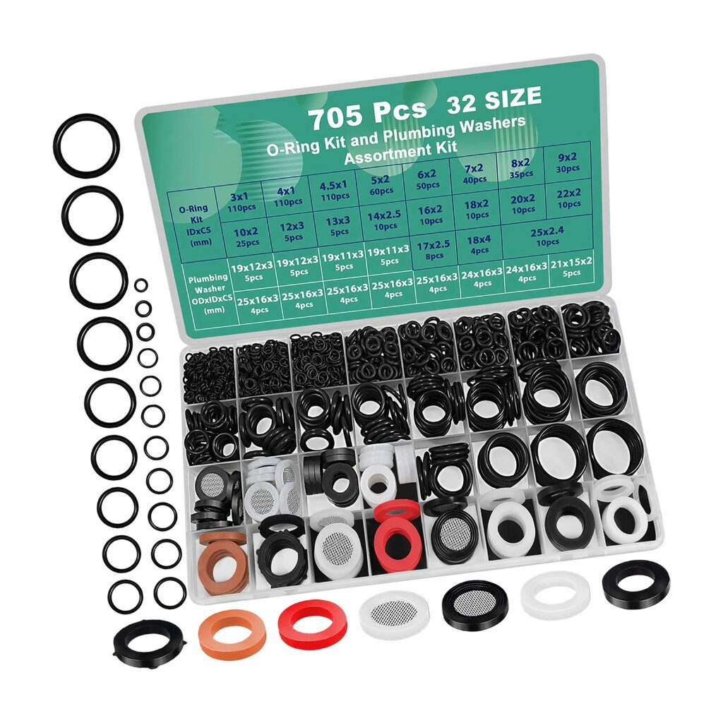 Комплекты резиновых уплотнительных колец для наружного садового крана, Прокладка-разветвитель для кранов, труб и садовых шлангов, простая установка