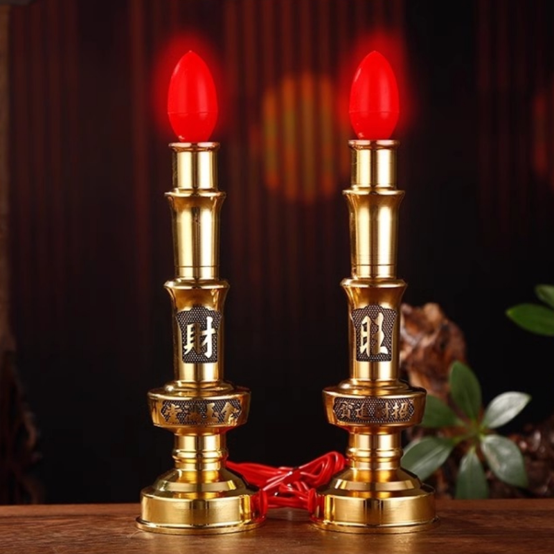 Парная электрическая свечная подставка из латуни, 4 дюйма для религиозного декора в храме и доме, прочная и элегантная