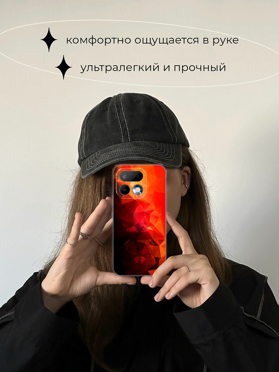 Чехол на Realme 16 Pro / Реалме 16 Про с принтом Красная геометрия — фото 1