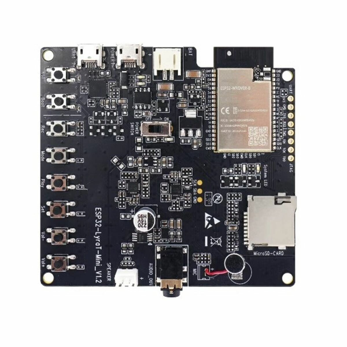 ESP32-LyraT Mini V1.1 модуль с кнопками, аудио, MicroSD, Wi-Fi для IoT проектов и электронщиков