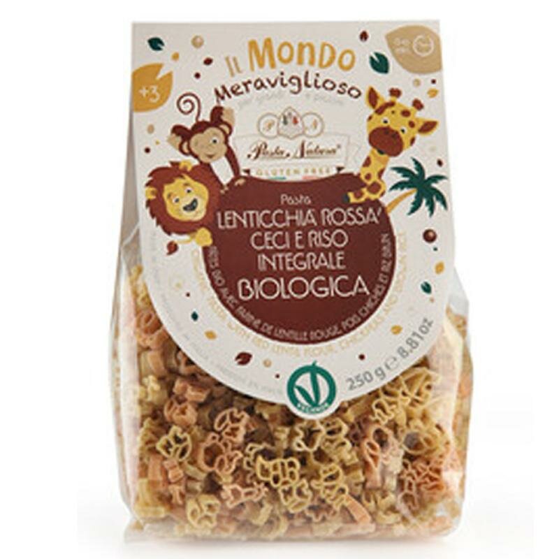 Мировая саванна трехцветная из красной чечевицы, нута и риса безглютеновая PASTA NATURA 250 г