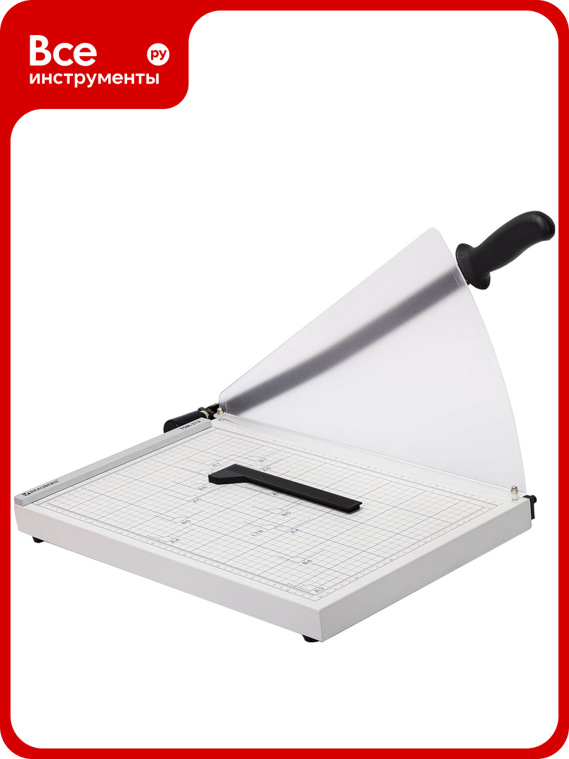 Резак сабельный BRAUBERG KATANA TSM-312, А3, на 12 л, металлическое основание, защитный экран, 532984