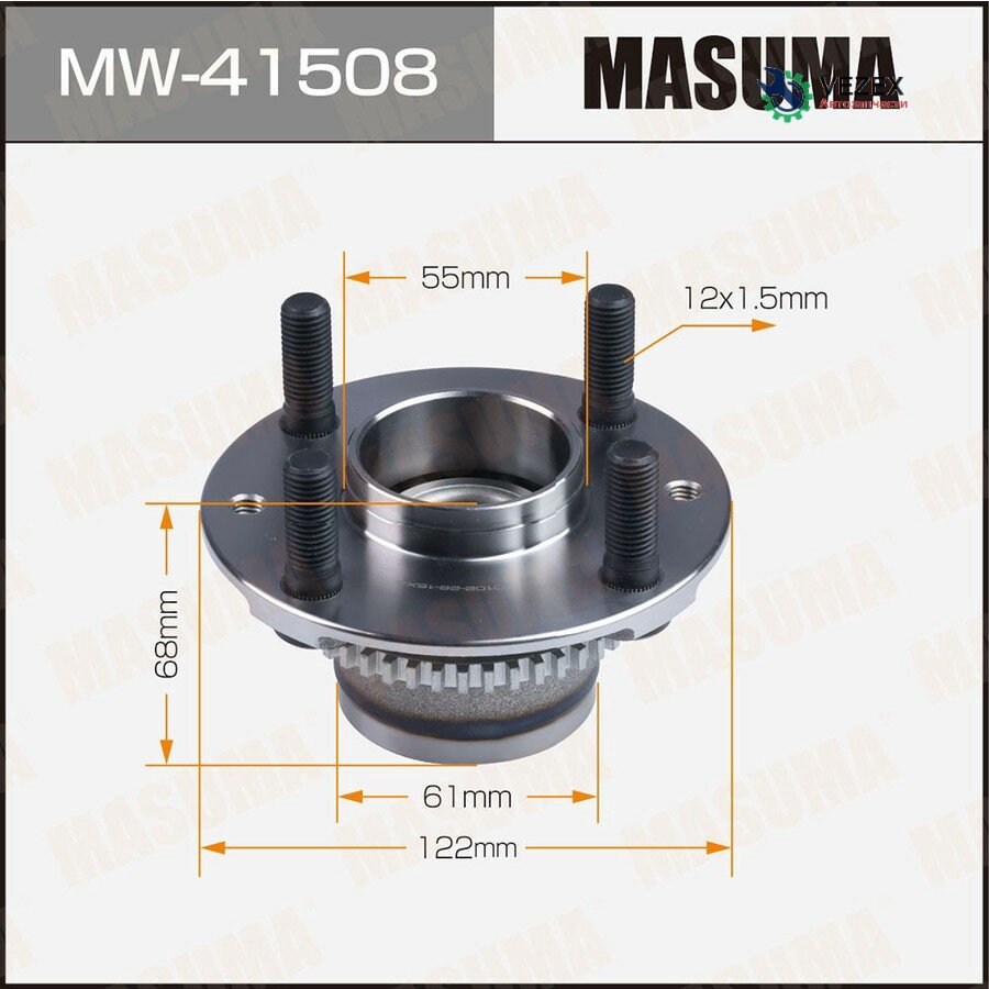 MASUMA MW-41508 Узел ступичный DEMIO / DW3W (с АБС)