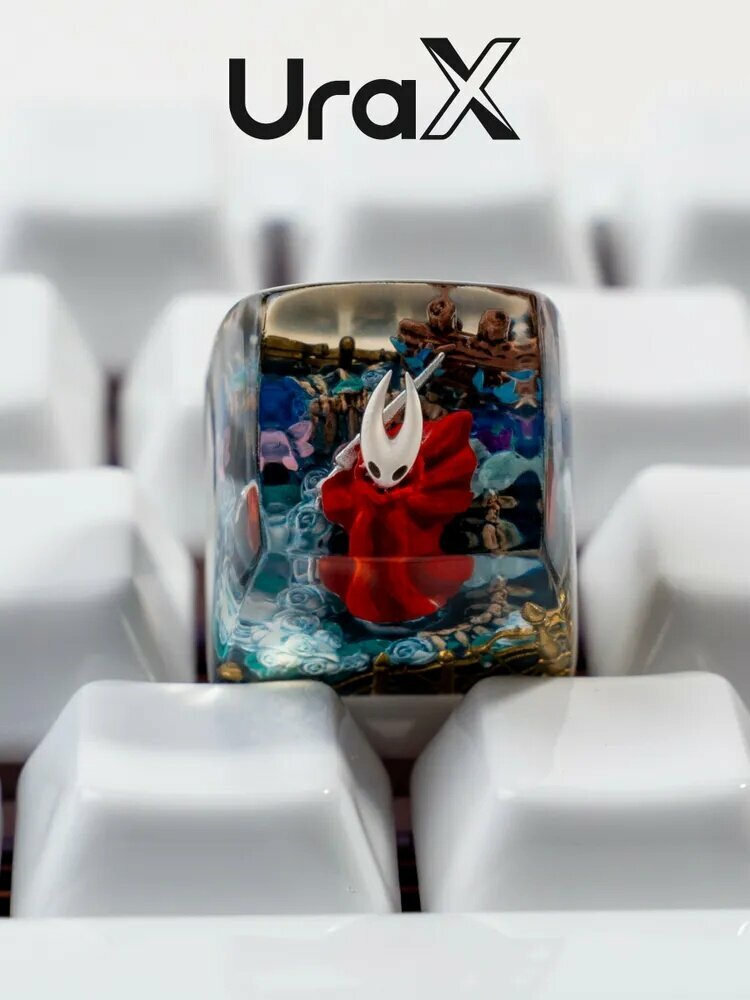 Кейкапы для механической клавиатуры - Hollow Knight: Королева-Оса, прозрачная эпоксидная смола, ручная работа, SA профиль, для ESC/F-клавиш