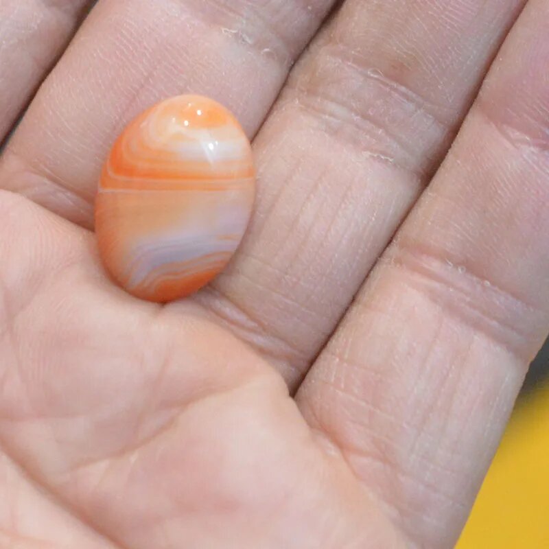 Золотой песок агат кабошон 15x20 мм Оранжевый, 31