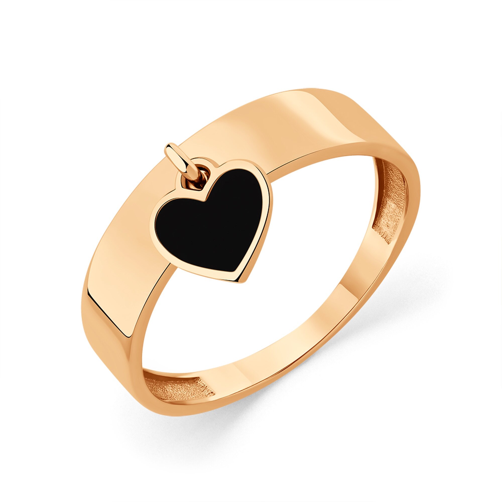 Кольцо, красное золото, 585 проба, эмаль