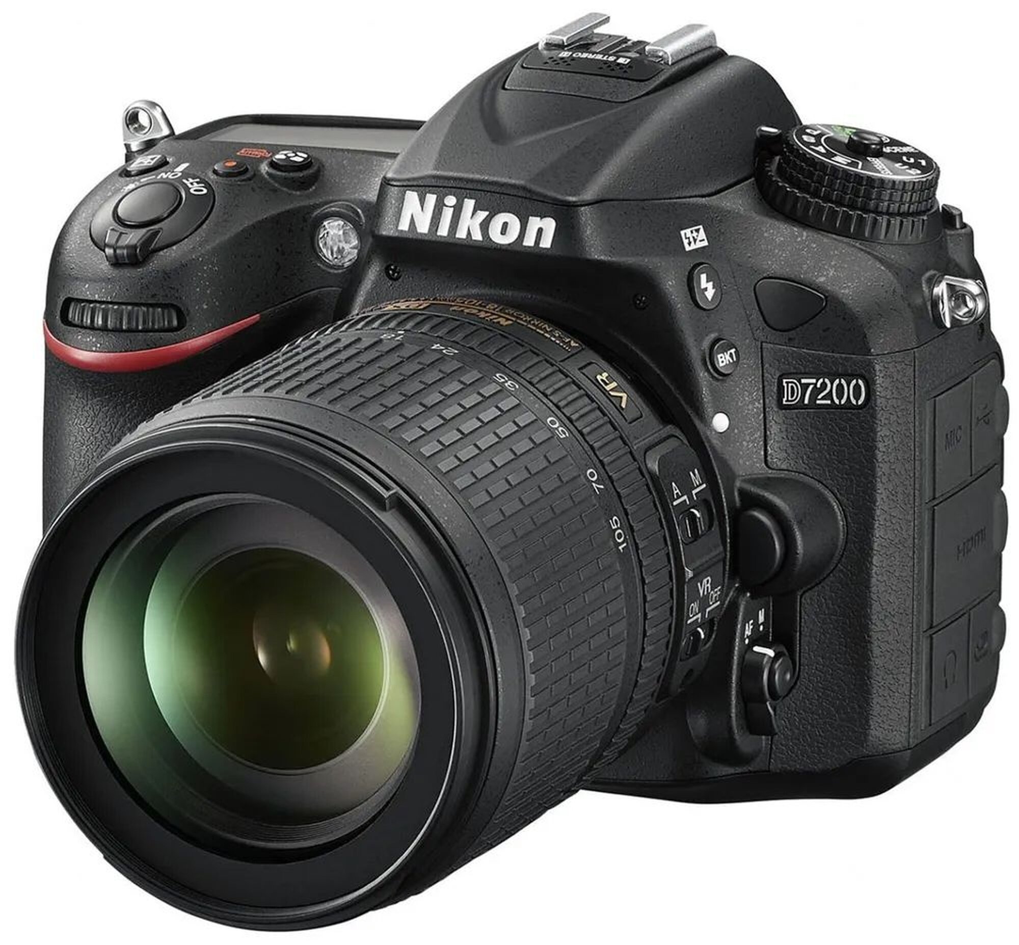 Фотоаппарат Nikon D7200 Kit 18-55mm, зеркальный, 24 МП, Full HD 1080p