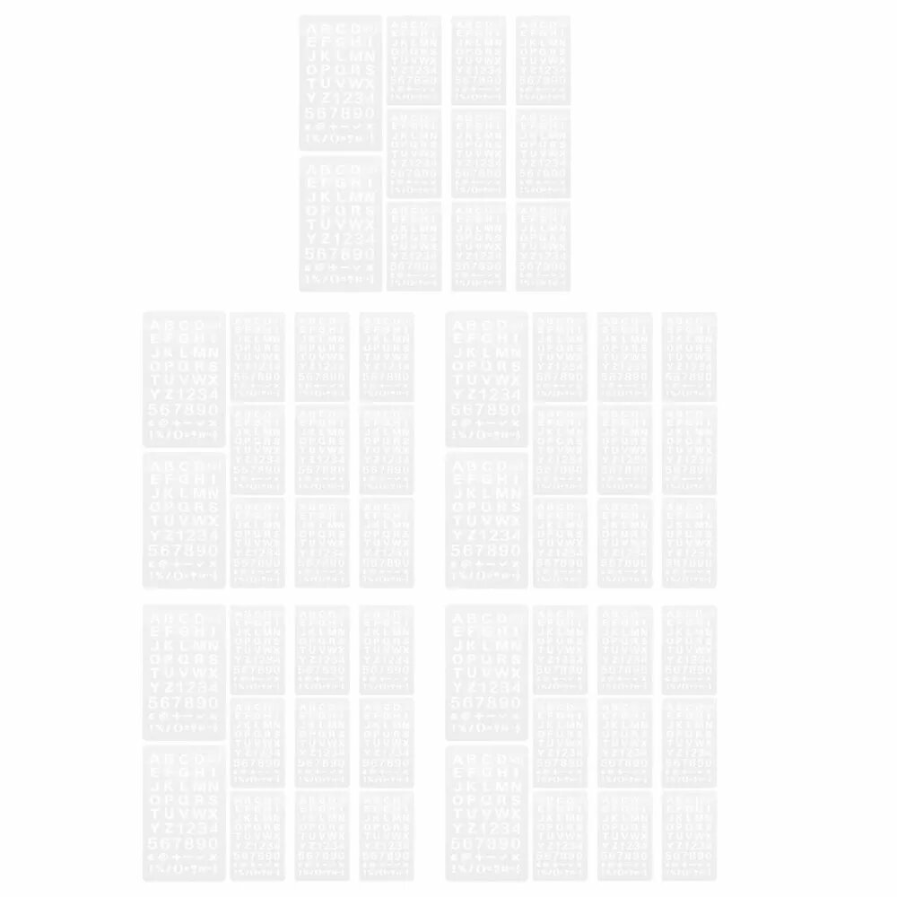 Пластиковые трафареты с букварным и цифровым дизайном для украшения стен и журналов, набор 100 шт
