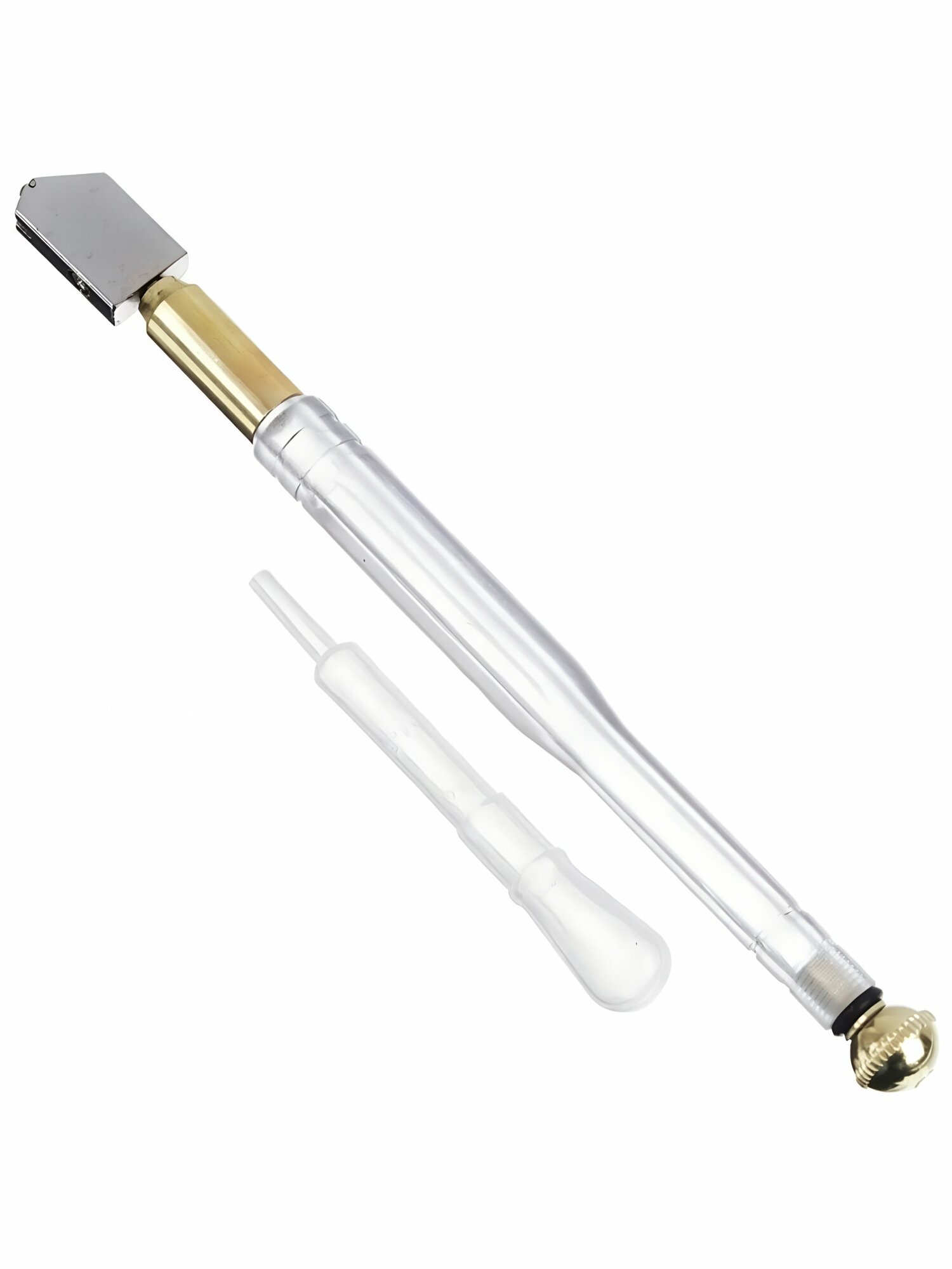 Стеклорез масляный Ермак 669-071 для резки стекла, прорезиненная ручка, Китай