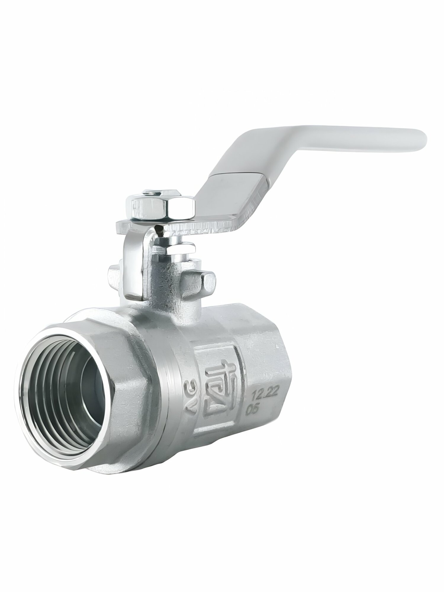 Кран для воды STI 1/2 дюйма, тип присоединения г-г, никелированный запорный механизм с удобной ручкой для сантехники.