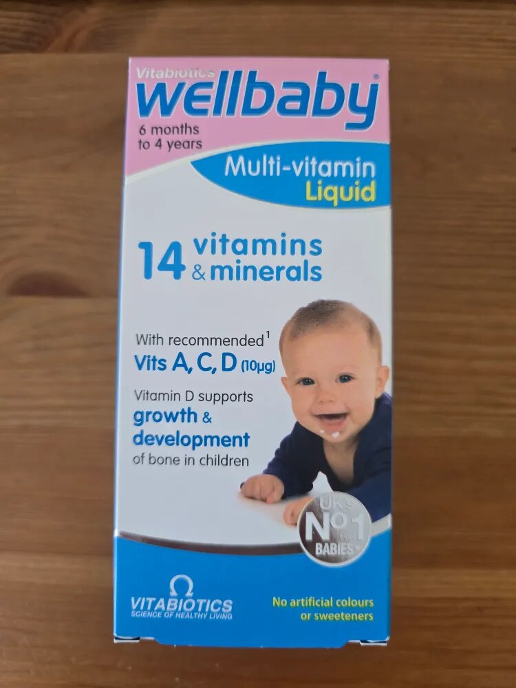 Wellbaby Multivitamin, Мультивитаминный сироп для детей с 6 месяцев до 4 лет, 150 мл, Англия