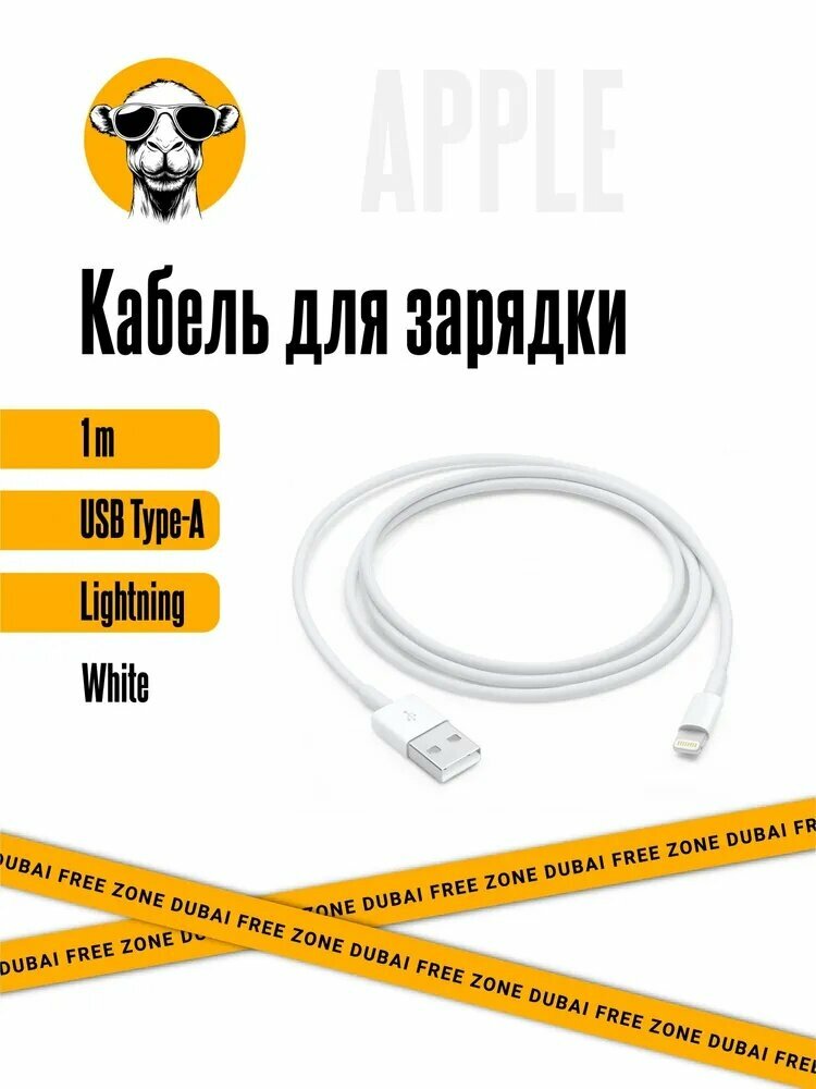 Apple Кабель для мобильных устройств USB 2.0 Type-A/Apple Lightning, 1 м, белый, светло-серый
