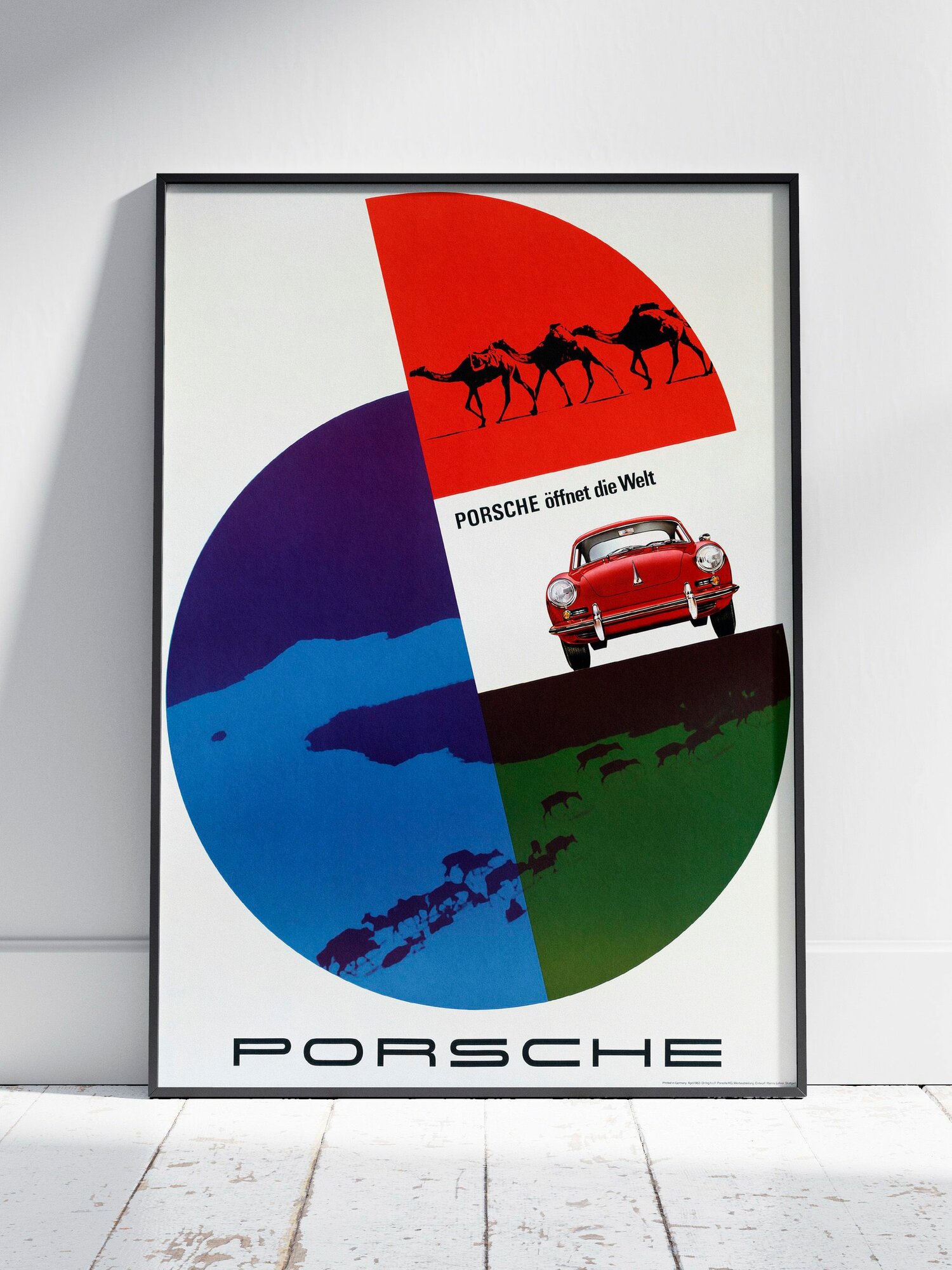 Плакат на стену для интерьера Марки Машин (Порше - Porsche 6) - Постер по автопроизводителям формата A4 (21x30 см)