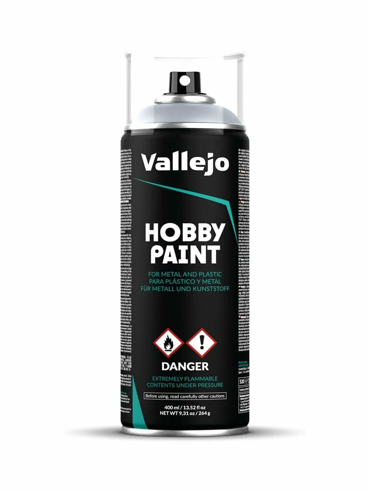Аэрозольная грунтовка Vallejo серии Aerosol - Silver 28021, 400 мл