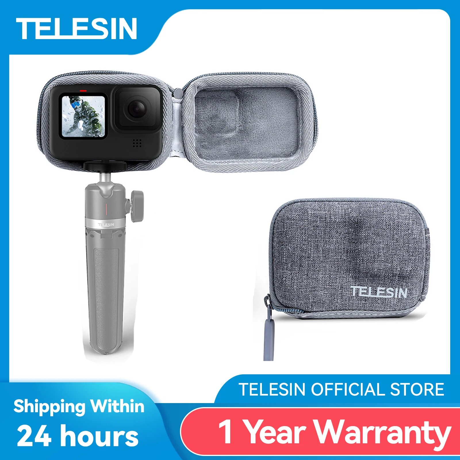 Чехол TELESIN для GoPro Hero 9 10 11 12 черный