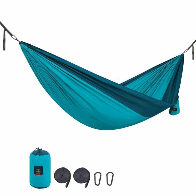 DECATHLON гамак naturehike легкая кемпинговая подвесная сетка, голубая лагуна/темно-синий, 290х148 см