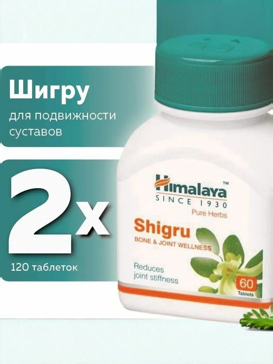 Шигру (Shigru Himalaya Herbals), пищевая добавка 2 шт по 60 таб.