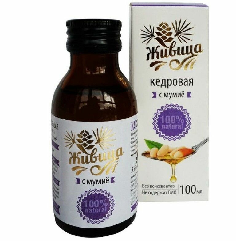 Лечебный бальзам АлтайФлора живица кедровая с мумиё, 100 мл