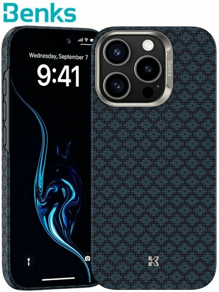 Чехол Benks для iPhone 16 Pro Max диагональю 6,9 дюйма, совместимый с MagSafe, ArmorGrid ArmorAir - ультратонкий и легкий минималистичный чехол, изготовленный из кевлара DuPont