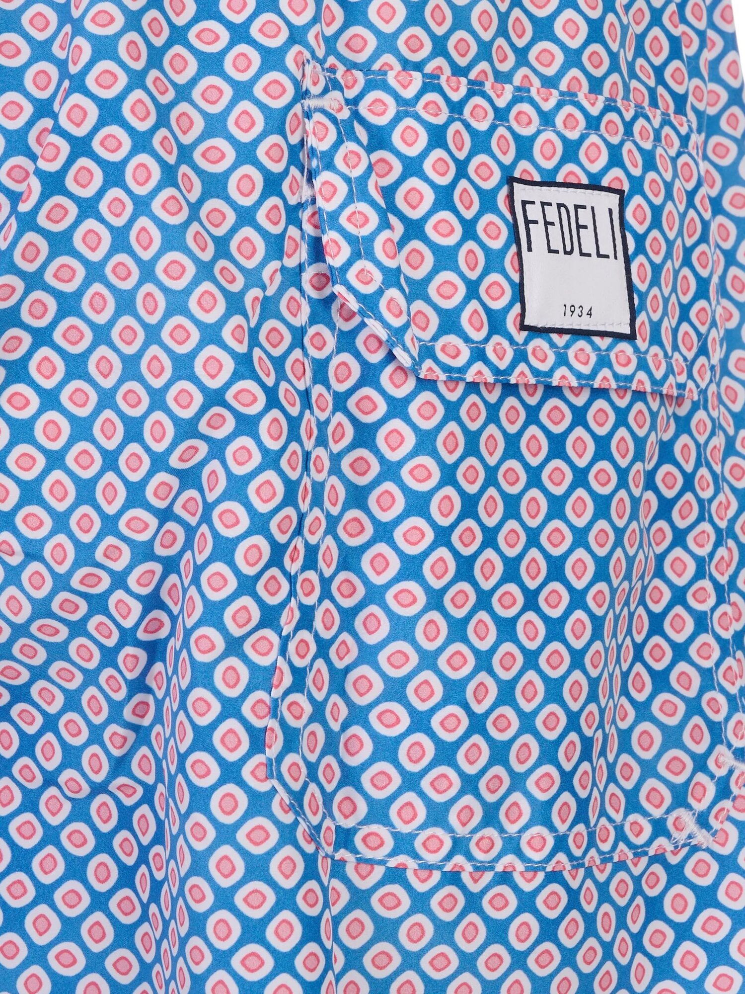 Шорты для плавания FEDELI Geometric-print drawstring swim shorts, размер 48, blue — фото 1