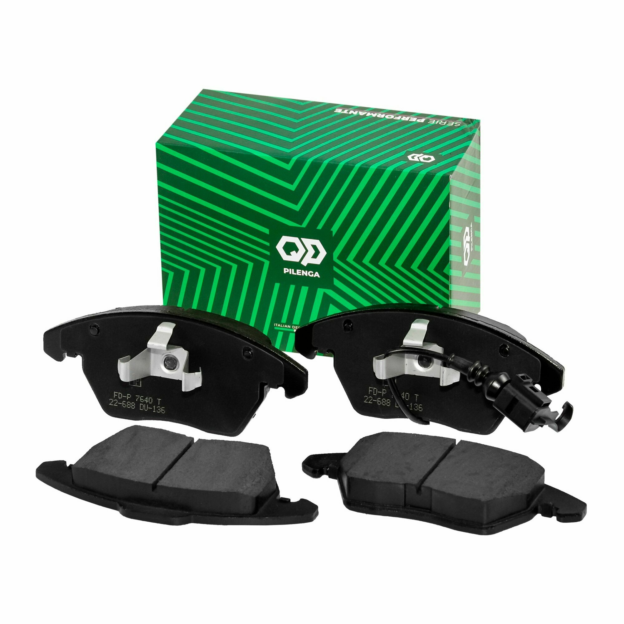 Колодка тормозная VW Polo, Golf V, VI передняя диск. усиленная (Pilenga) (4шт.)