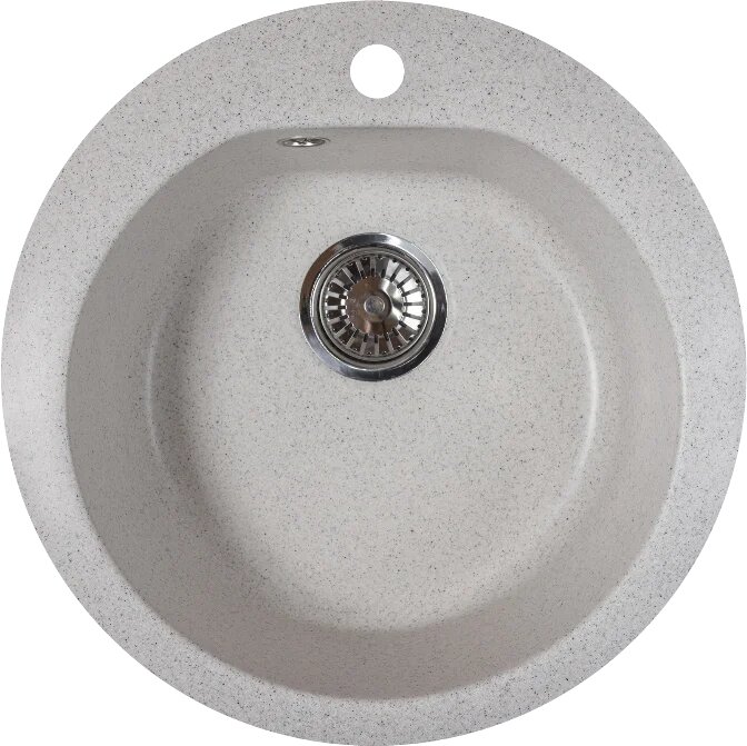 Мойка кухонная Reflexion Core RX1350TN кварцевая, 50x50, круглая, мойка для кухни, серая